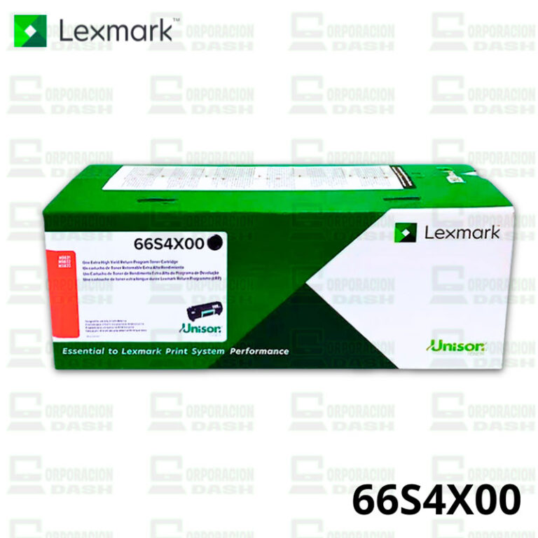 Toner Lexmark 66S4X00 Negro, MS632/MX632