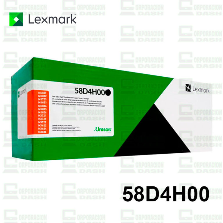 Toner Lexmark 58D4H00 Negro 15k, MS823, MS826